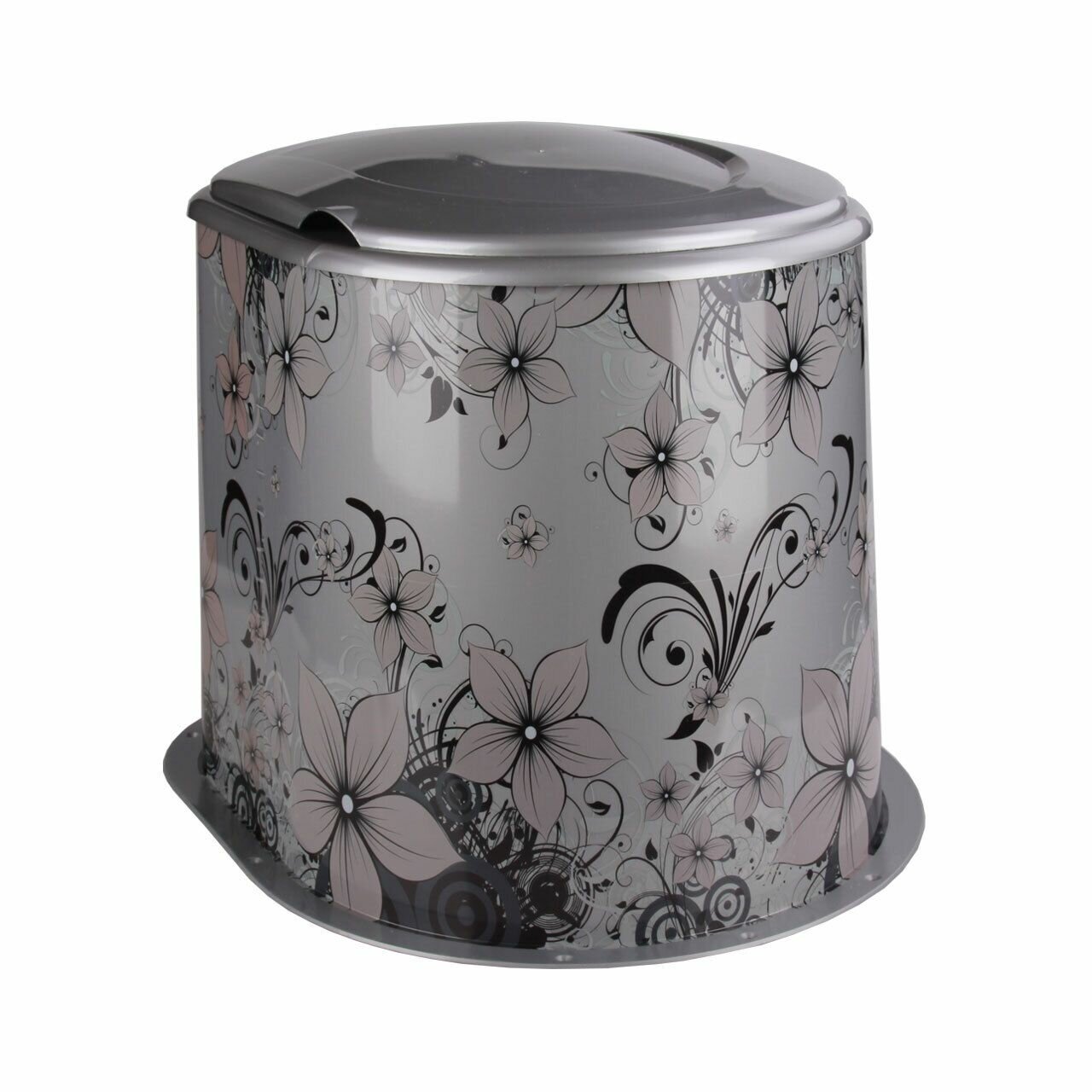 Ведро-туалет Альтернатива Парма, стационарный пластиковый, без дна, серый