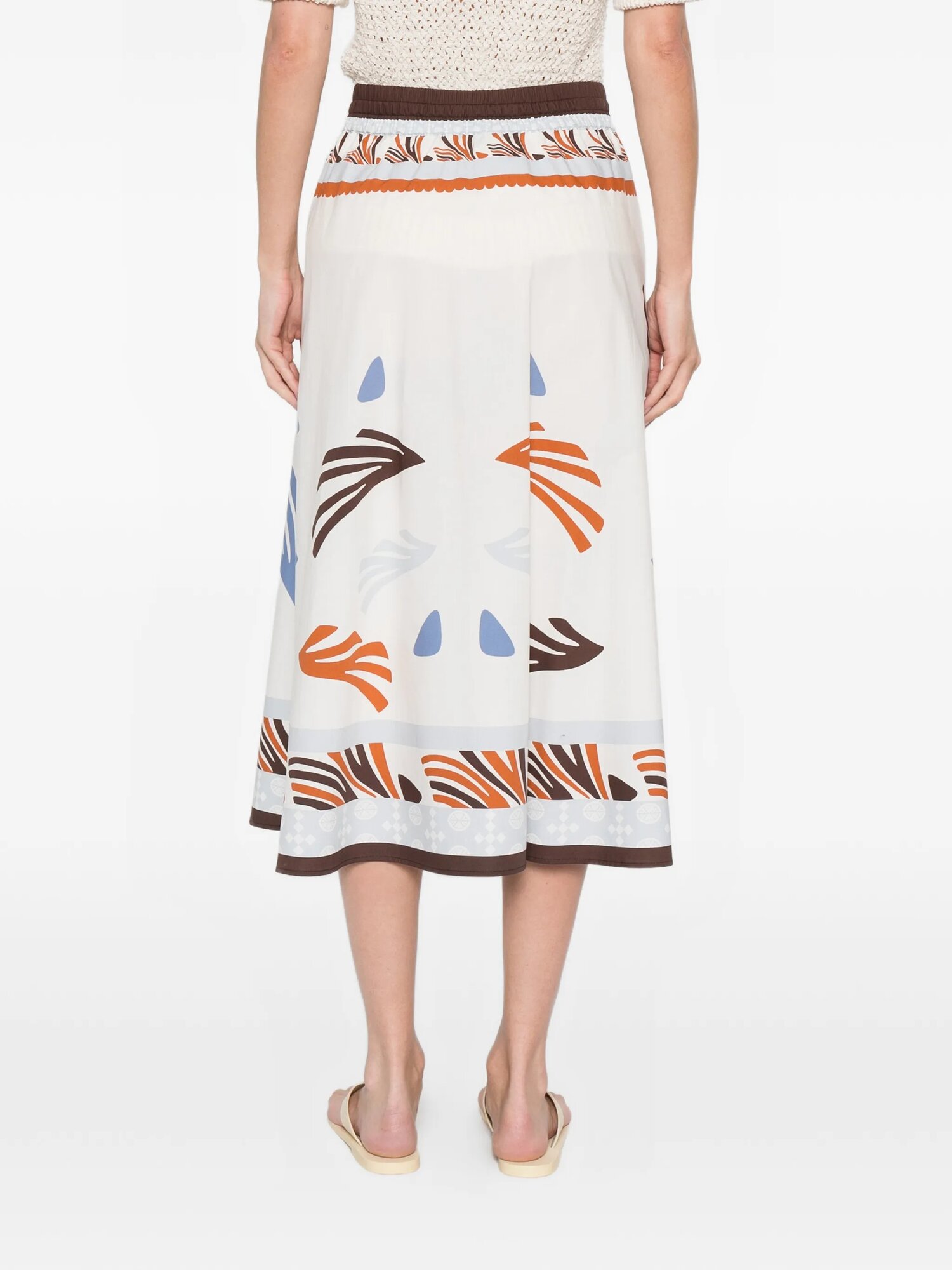Юбка Herno Drawstring patterned midi skirt, размер 42 — фото 1