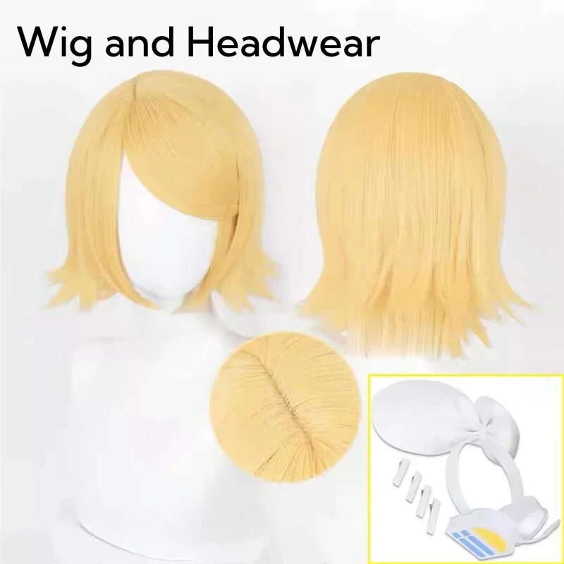 Косплей костюм Rin Len из аниме L, Rin Wig Headphone