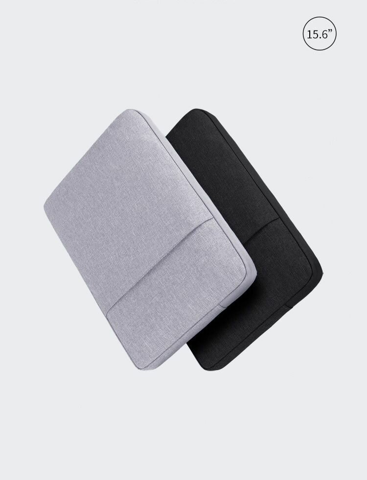 Чехол для ноутбука 15,6 дюймов из водоотталкивающей ткани на молнии серый