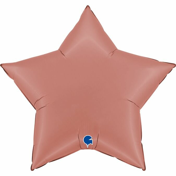 Шар воздушный Grabo фольгированный 36", 91 см Звезда, розовое золото, сатин