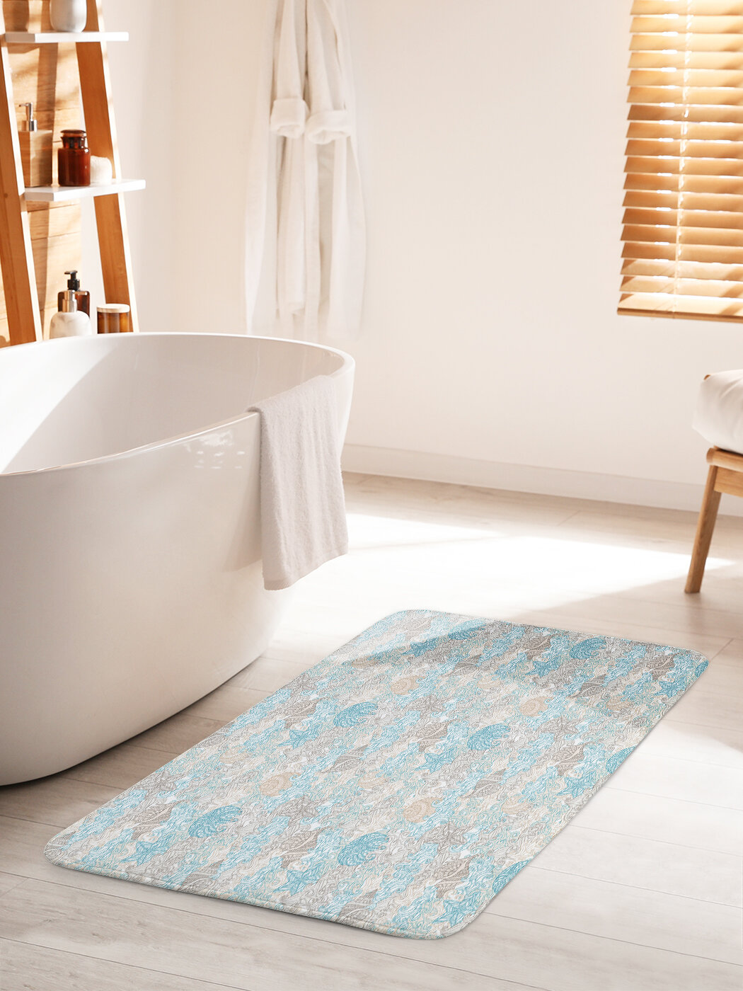 Коврик для ванной комнаты и туалета противоскользящий "Размытая яркая абстракция" 60х100 см, JoyArty