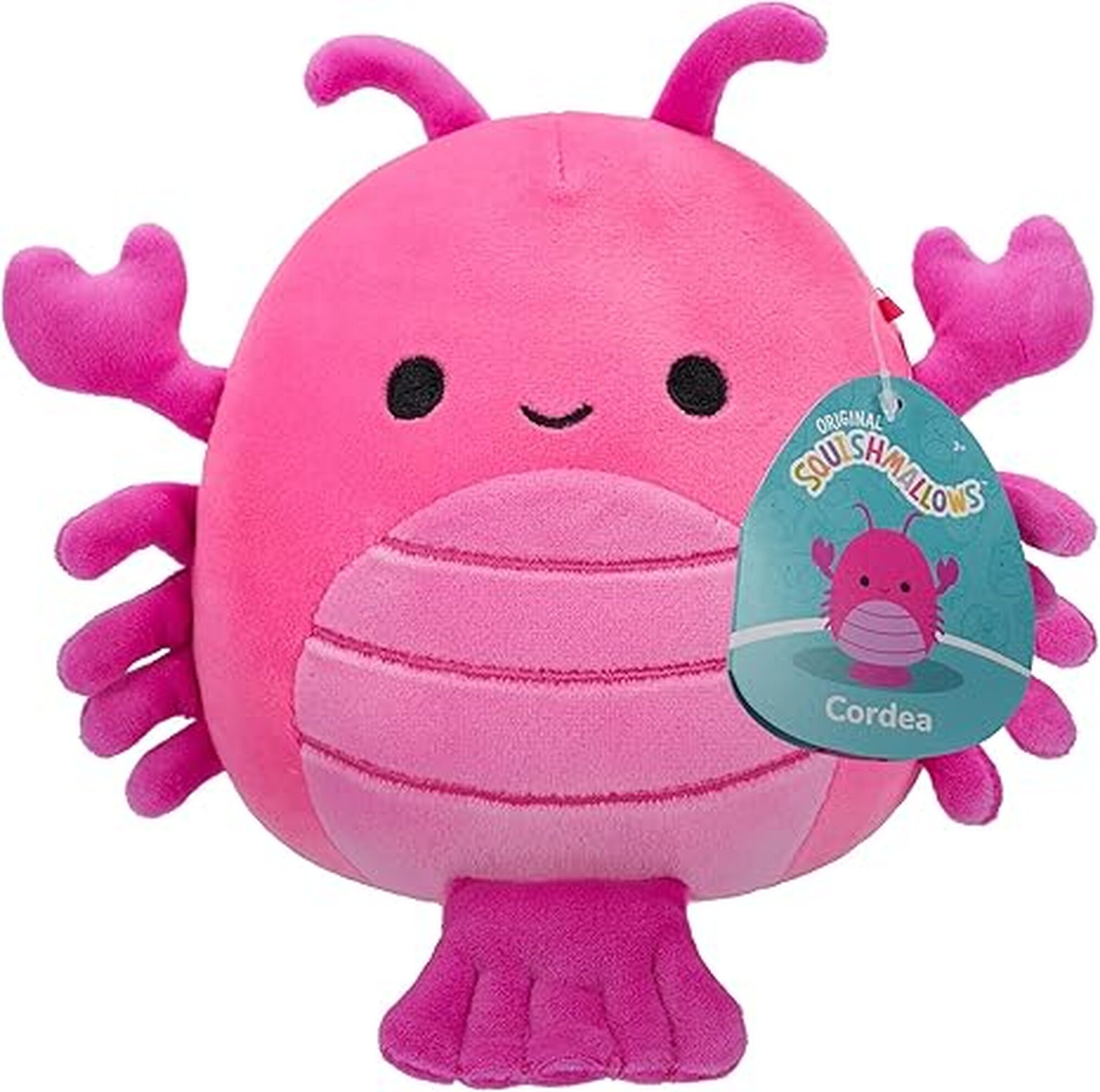 Мягкая игрушка SQUISHMALLOW - Розовый лобстер - Кордеа, 19 см - SQCR05394