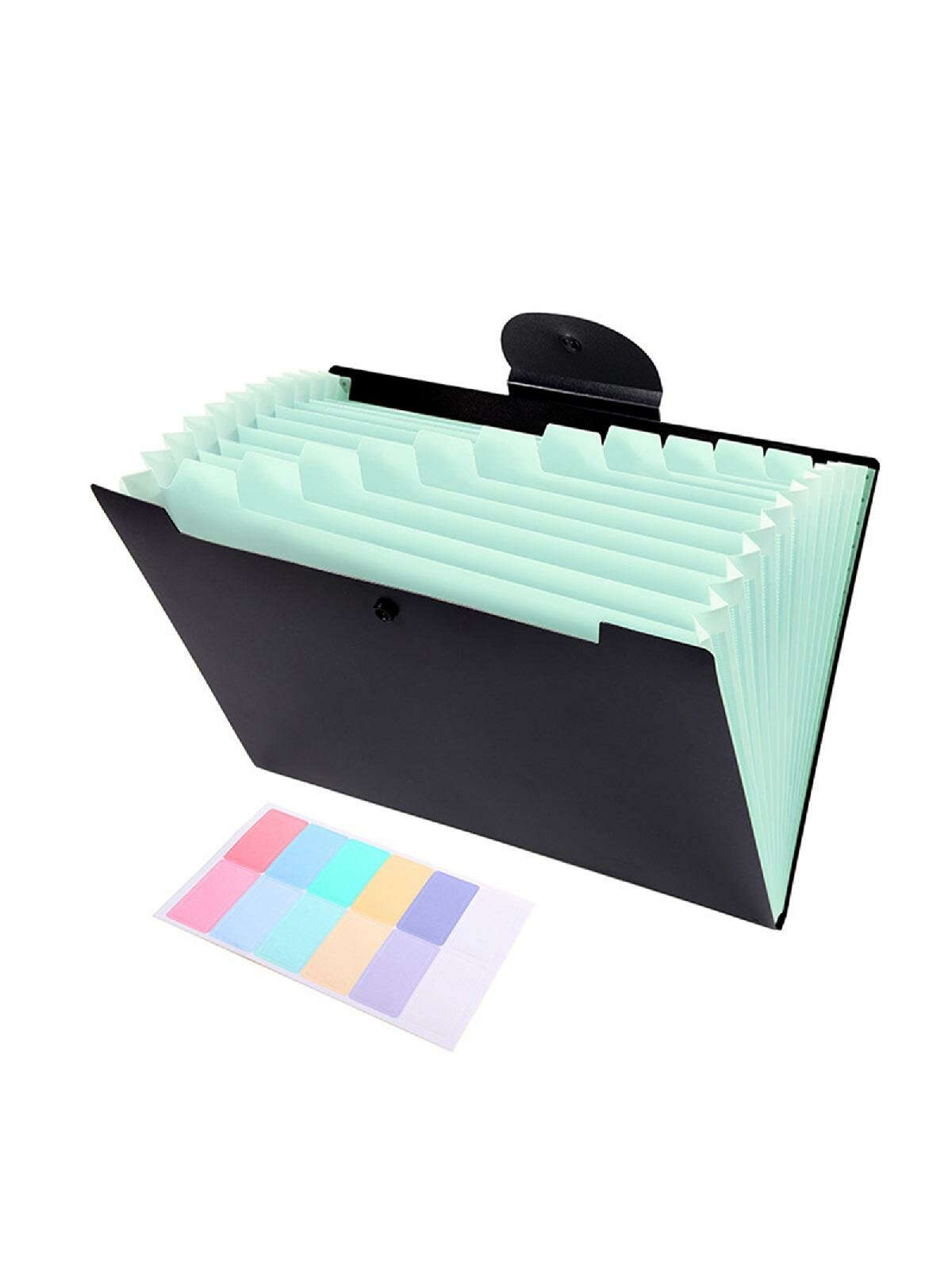 Портативный пластиковый органайзер для файлов, 12 отделений, расширяемый кейс для документов для офиса