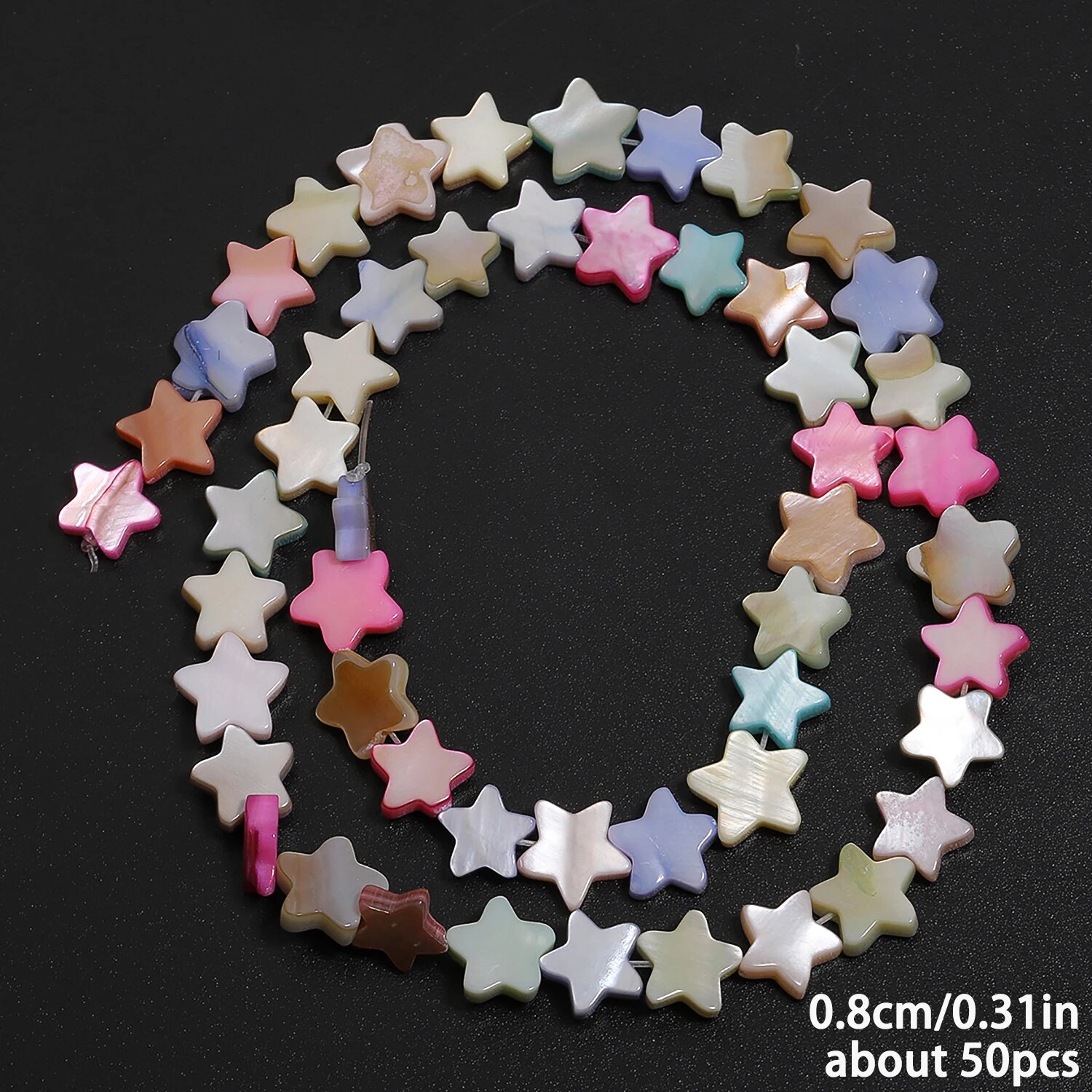 Бусины из ракушек, звезды, 50шт, T 22-star