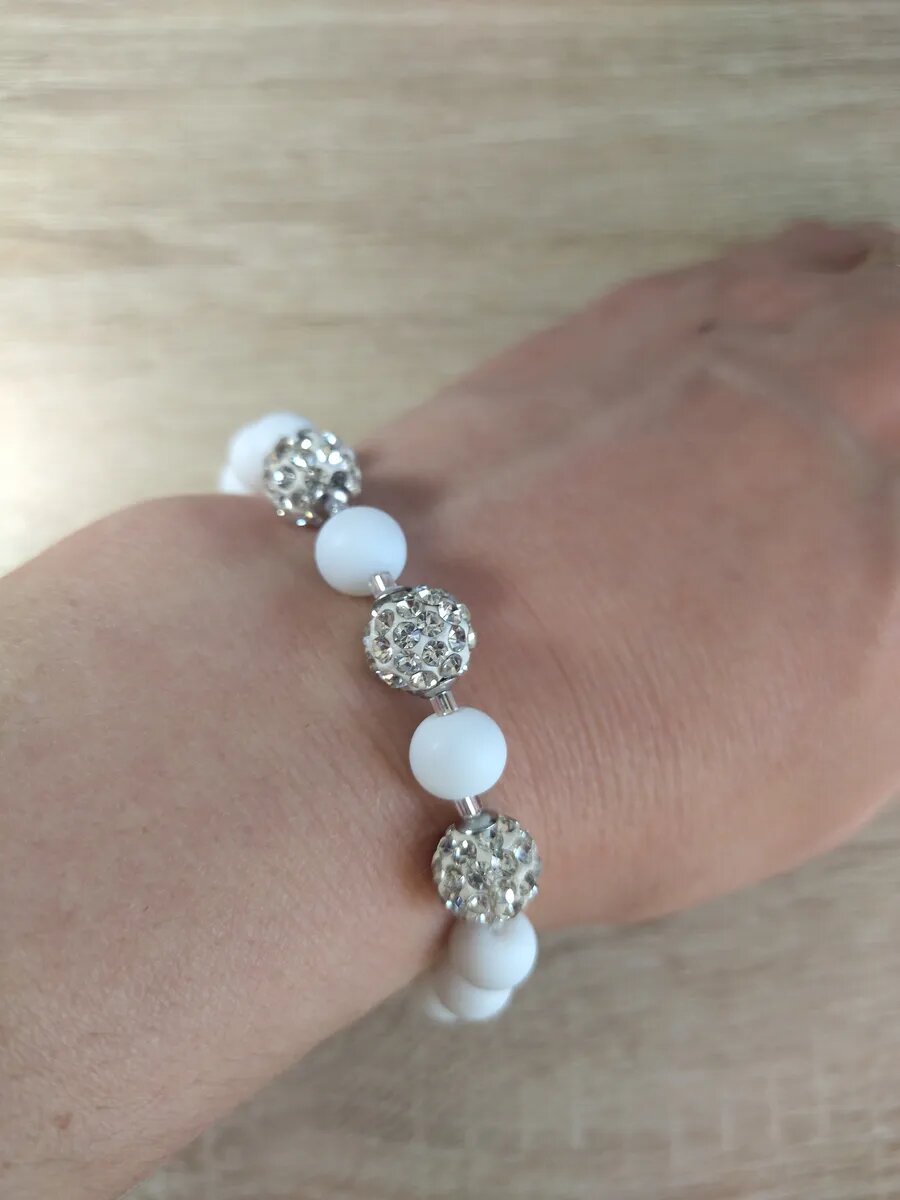 Браслет, кристалл, агат