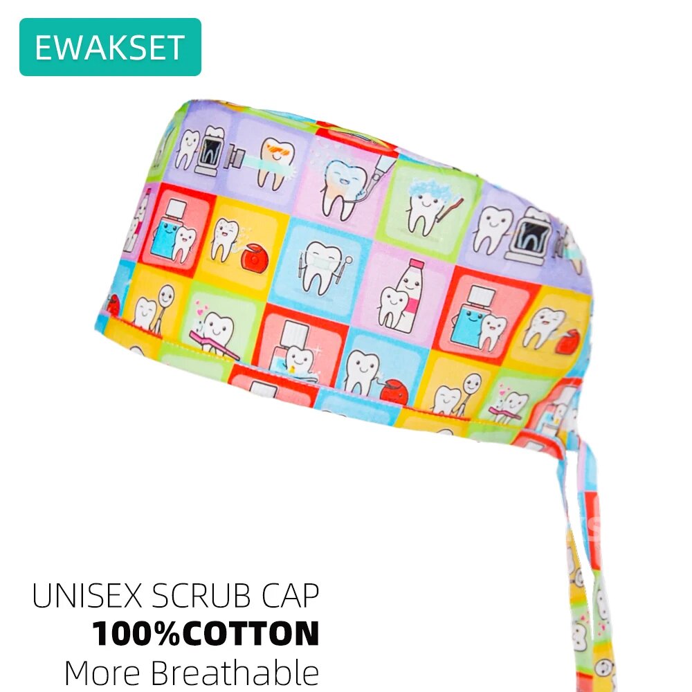 Шапочка медицинская EWAKSET, цвет Scrub Cap0010
