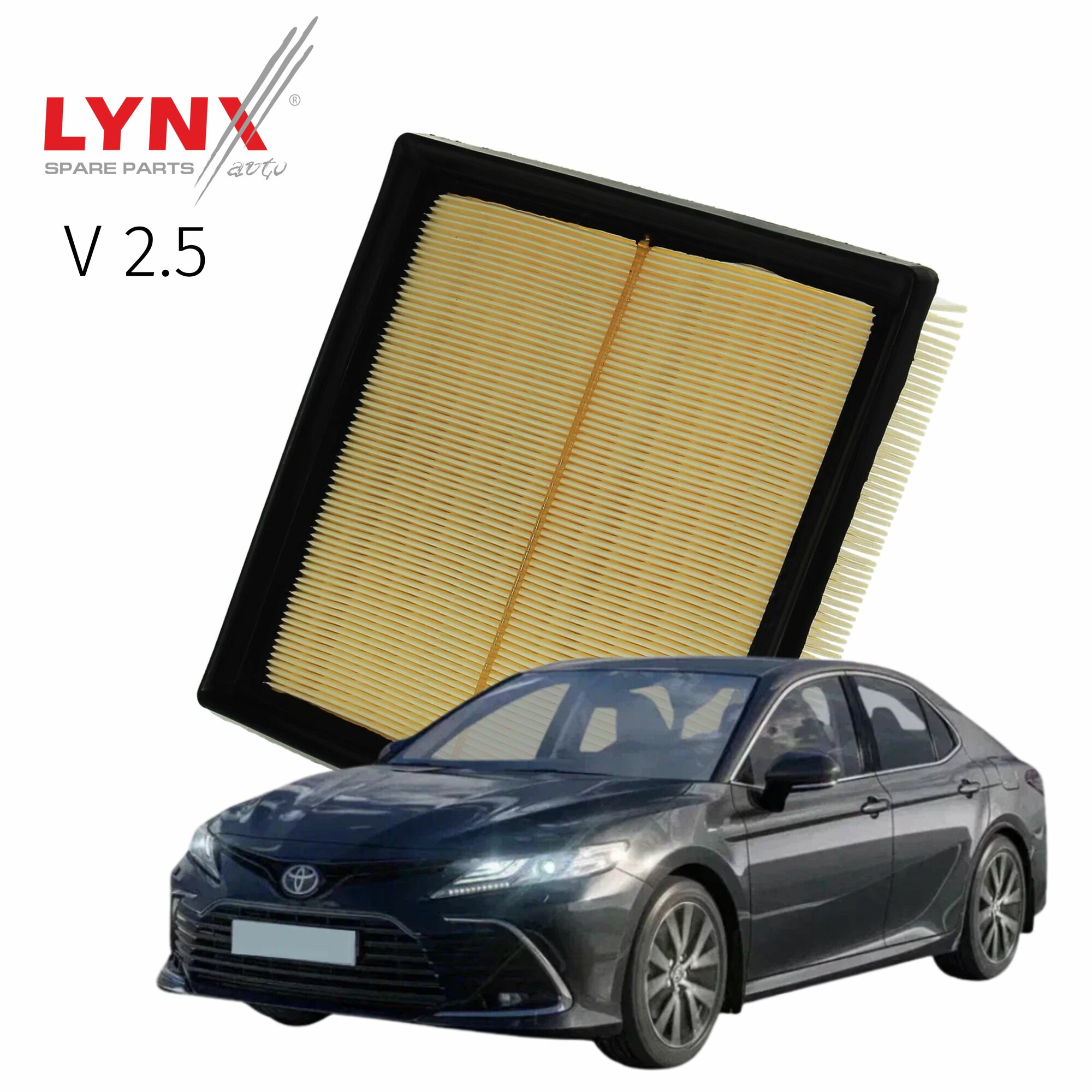 Фильтр воздушный Toyota Camry (9) / Тойота Камри 2017 2018 2019 2020 V2.5 2AR-FE / 1шт LYNXauto