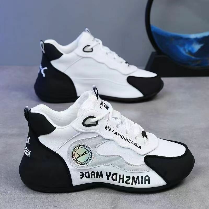 Новая весенне-осенняя парная обувь: стильные, повседневные, дышащие, с мягкой подошвой, кожаные, удлиняющие рост, массивные туфли с закрытой подошвой. EU:42