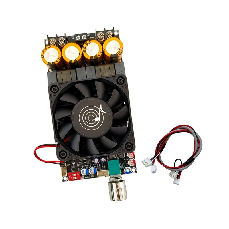 TPA3255 Двухканальная Цифровая Плата Усилителя Мощности 300 Вт + 300 Вт 18 В-50 В Стереомодуль Питания с Вентилятором для Автомобиля