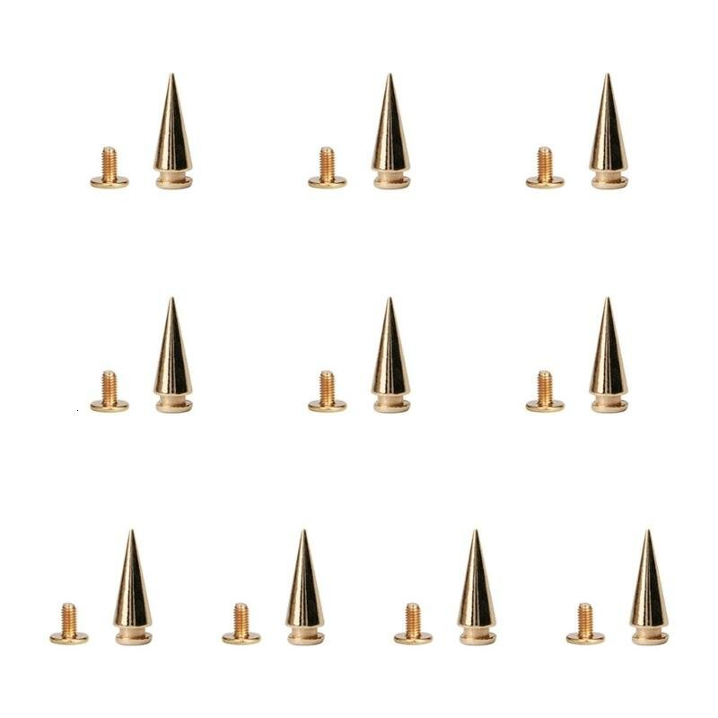 Бронзовые заклёпки для ремней и ошейников, Светло - золотой - 18 Башен-близнецов 7x20