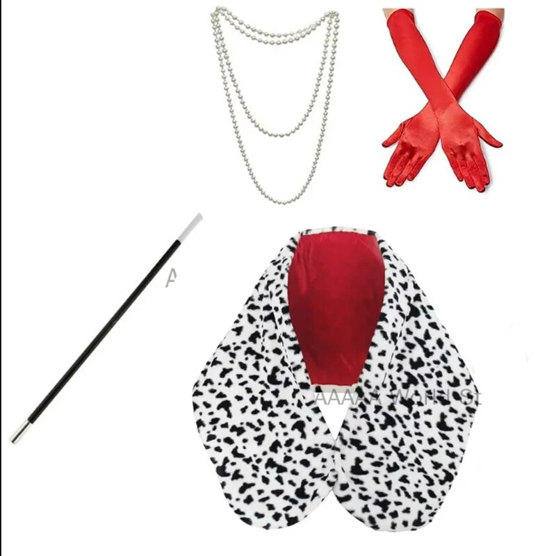 Женский костюм Круэллы Дьявилы 4 pcs set as show