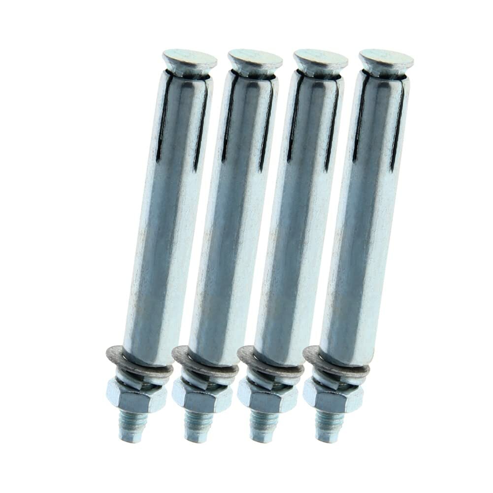 10 шт. M10x100 мм углеродистая сталь оцинкованная шестигранная гайка втулка анкерные расширительные болты крепеж для заб