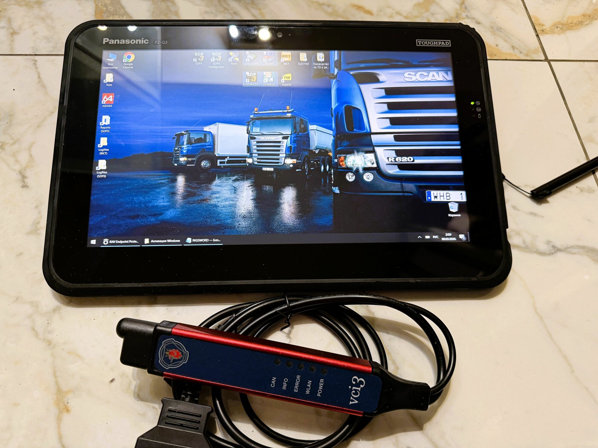 Scania Vci + планшет Panasonic + ПО (3 в 1 Комплект)
