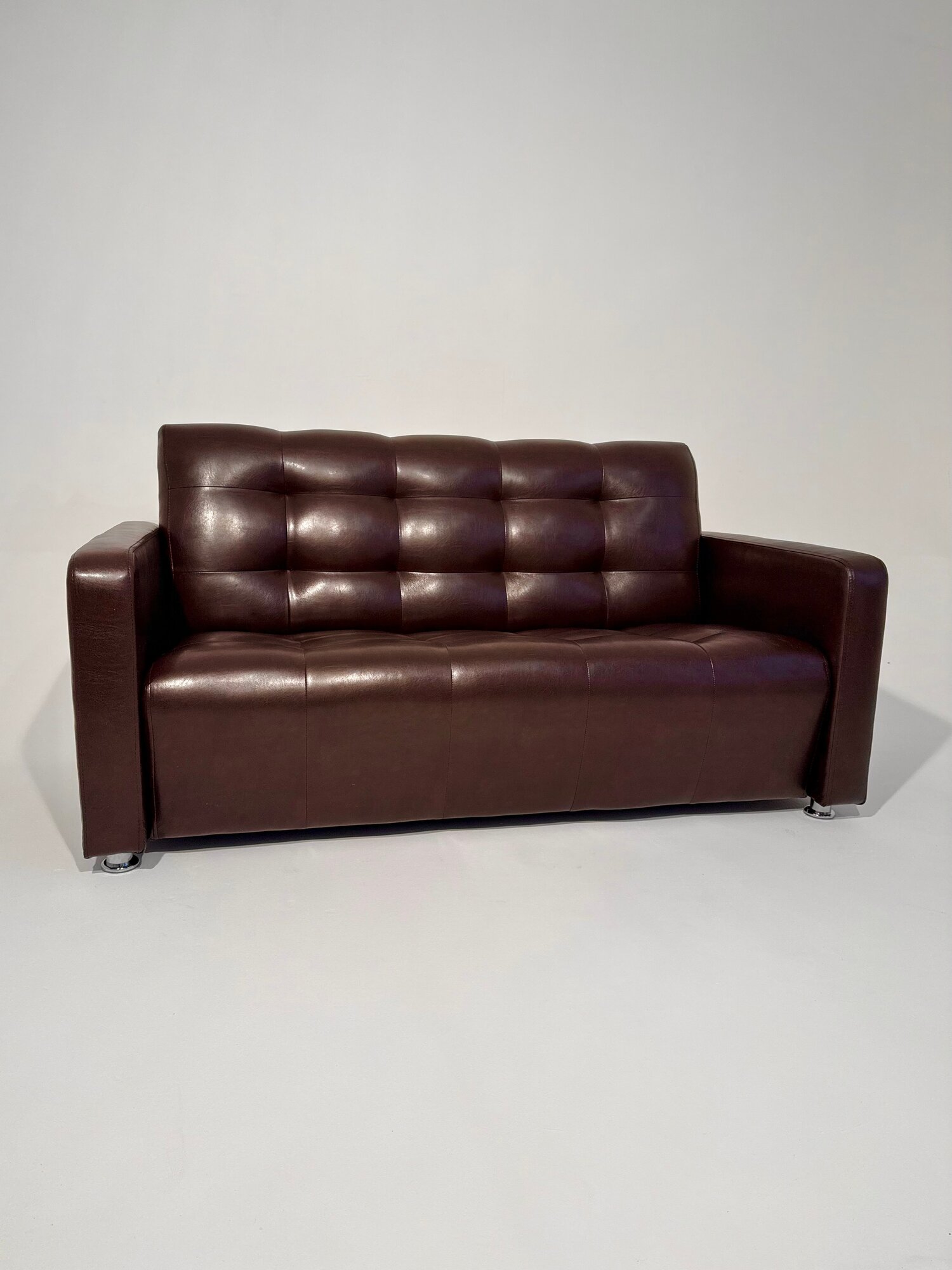 Диван офисный Канцлер, механизм Нераскладной, 160х82х85 см, темно-коричневый