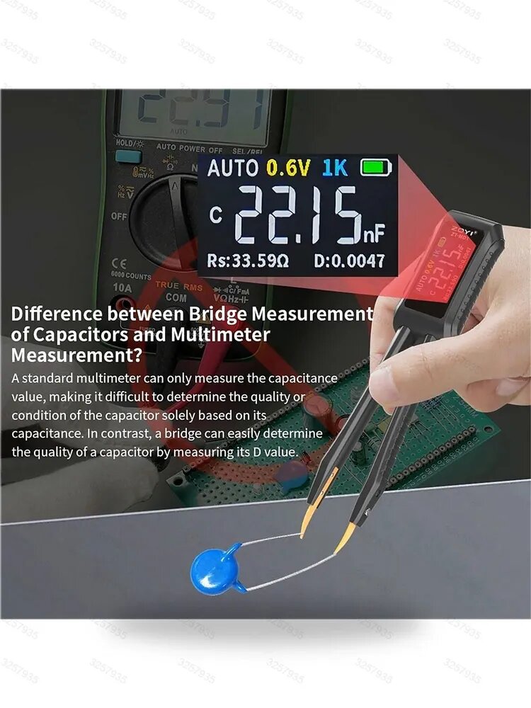 ZOYI ZT-MD1 цифровой пинцет-тестер LCR SMD с измерением ESR, для ремонта плат