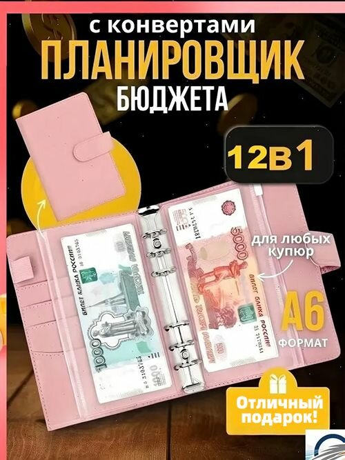 Папка органайзер А6 12 штук для документов и бюджета Финансовый ежедневник с конвертами на молнии