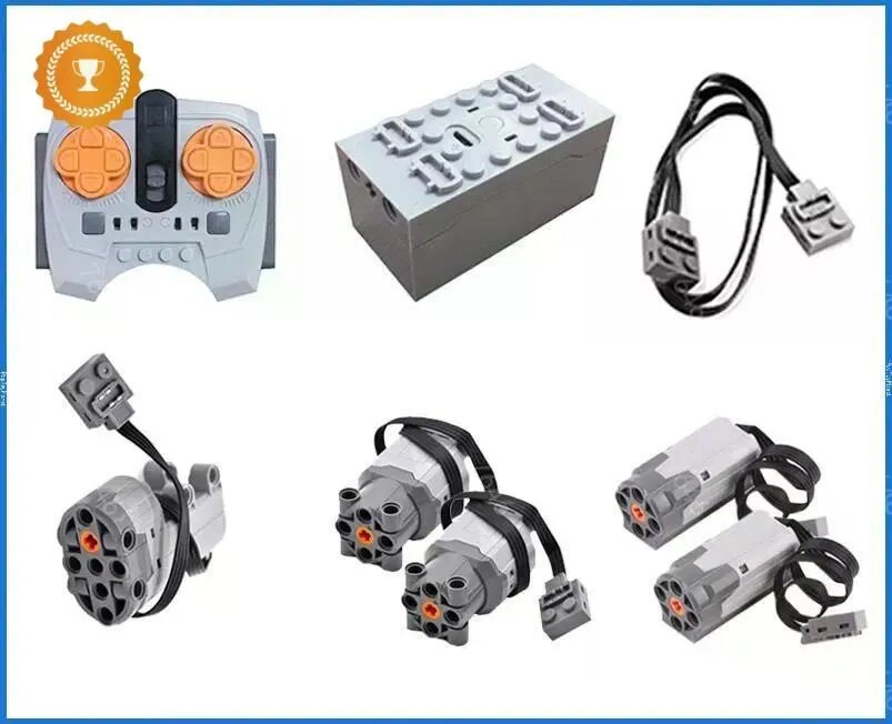 GM Набор электроники для конструкторов (8 шт) совместим с Technic, силовые двигатели и дистанционное управление