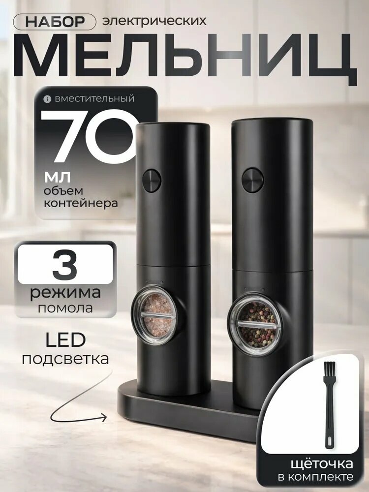 Мельница Для Специй Электрическая; Электромельница Для Специй