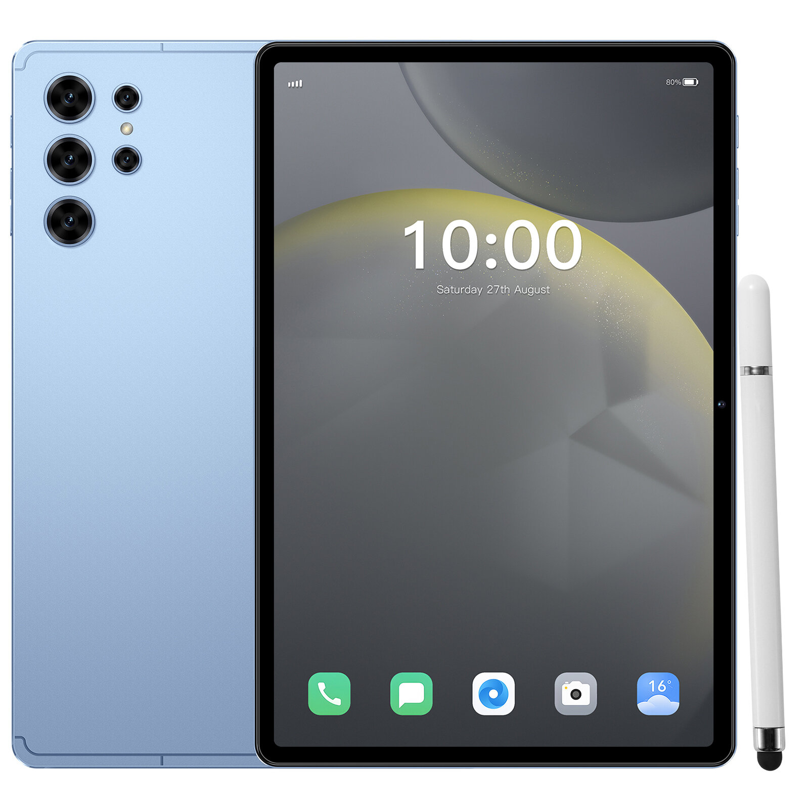 Планшет 10.1' 25 Ultra 16GB+1TB Android 15.0 Pad PC 16MP/32MP 5G, WIFI, 10000 мАч, Ледниковый синий