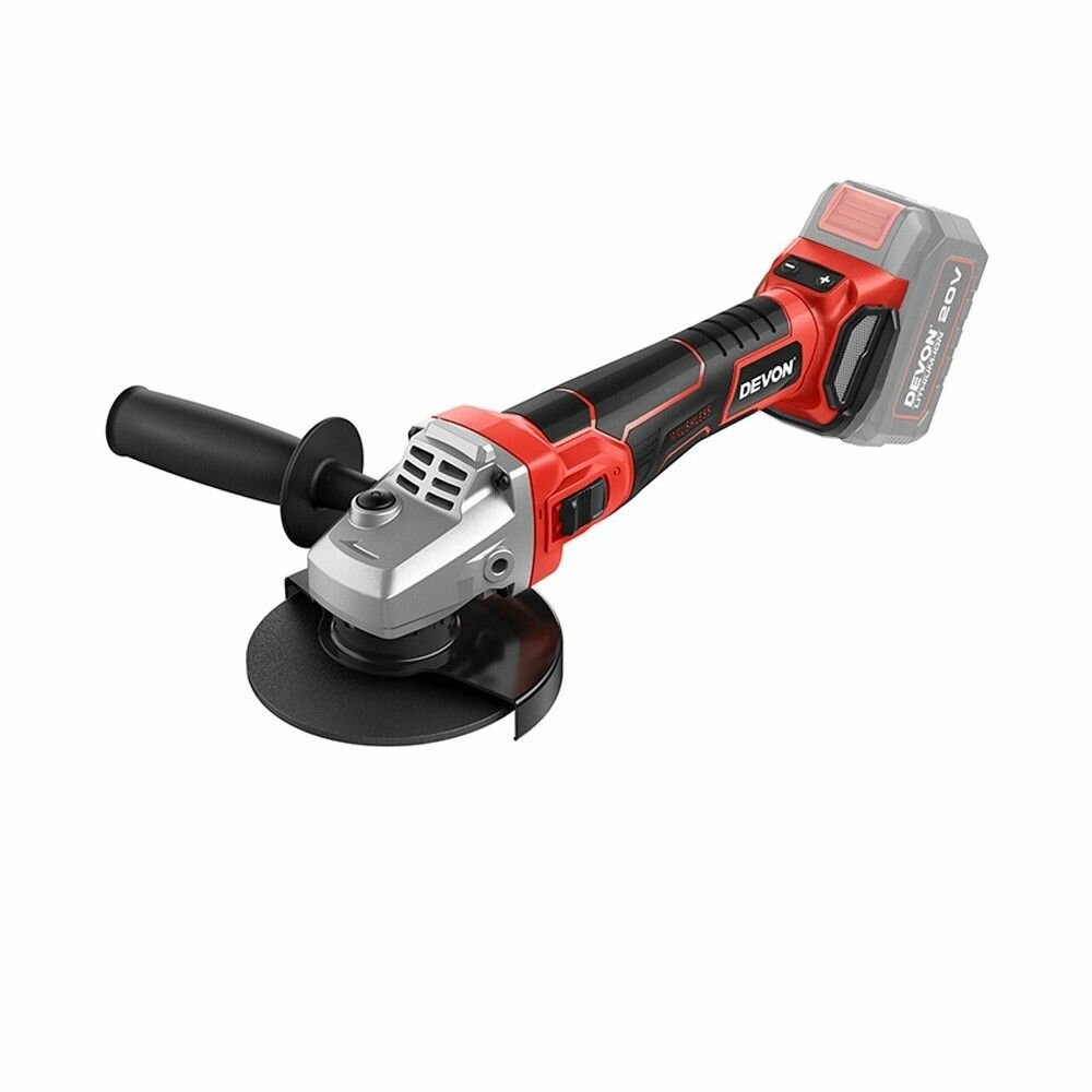 Аккумуляторная углошлифовальная машина DEVON 2905-Li-20AG, 125 мм, 20 В, 9000 об./ мин без аккумулятора и ЗУ