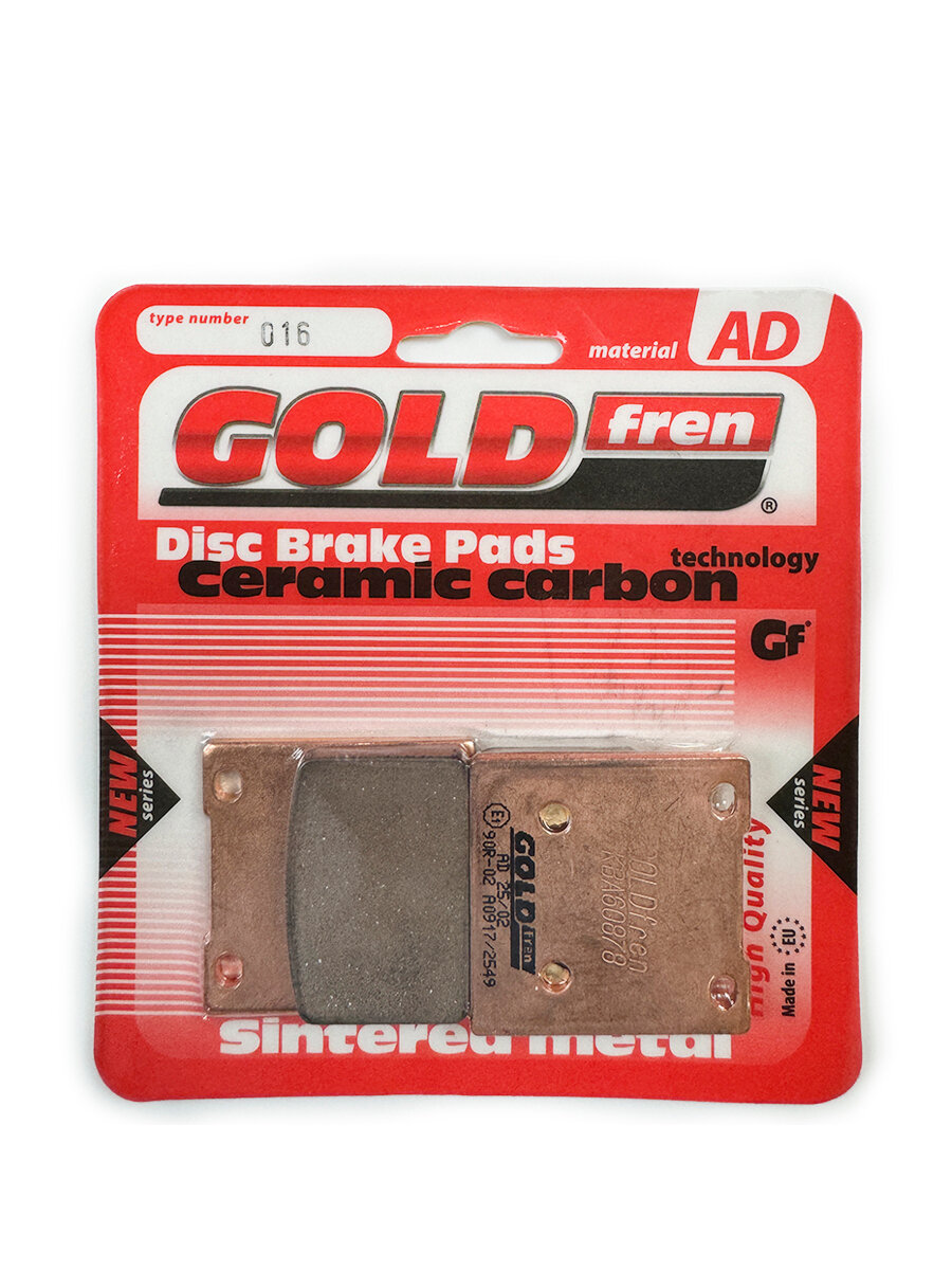 Колодки тормозные GOLDfren 016 AD кросс TRW MCB531, SBS 556, EBC FA 63, Ferodo FDB 338 R оригинал
