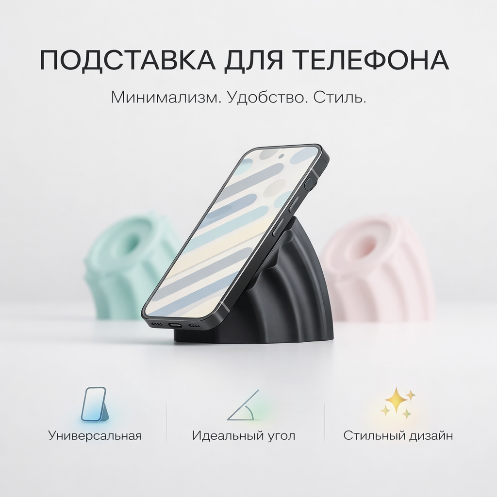 Магнитная зарядная станция со встроенным MagSafe , для смартфонов, PLA, беспроводная-черная