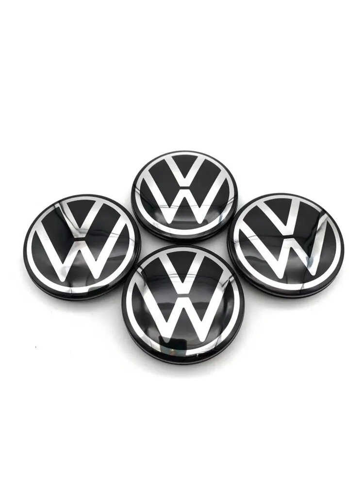 Колпаки ступичные Volkswagen (Фольксваген) 65 мм, комплект 4 шт. 5G0601171
