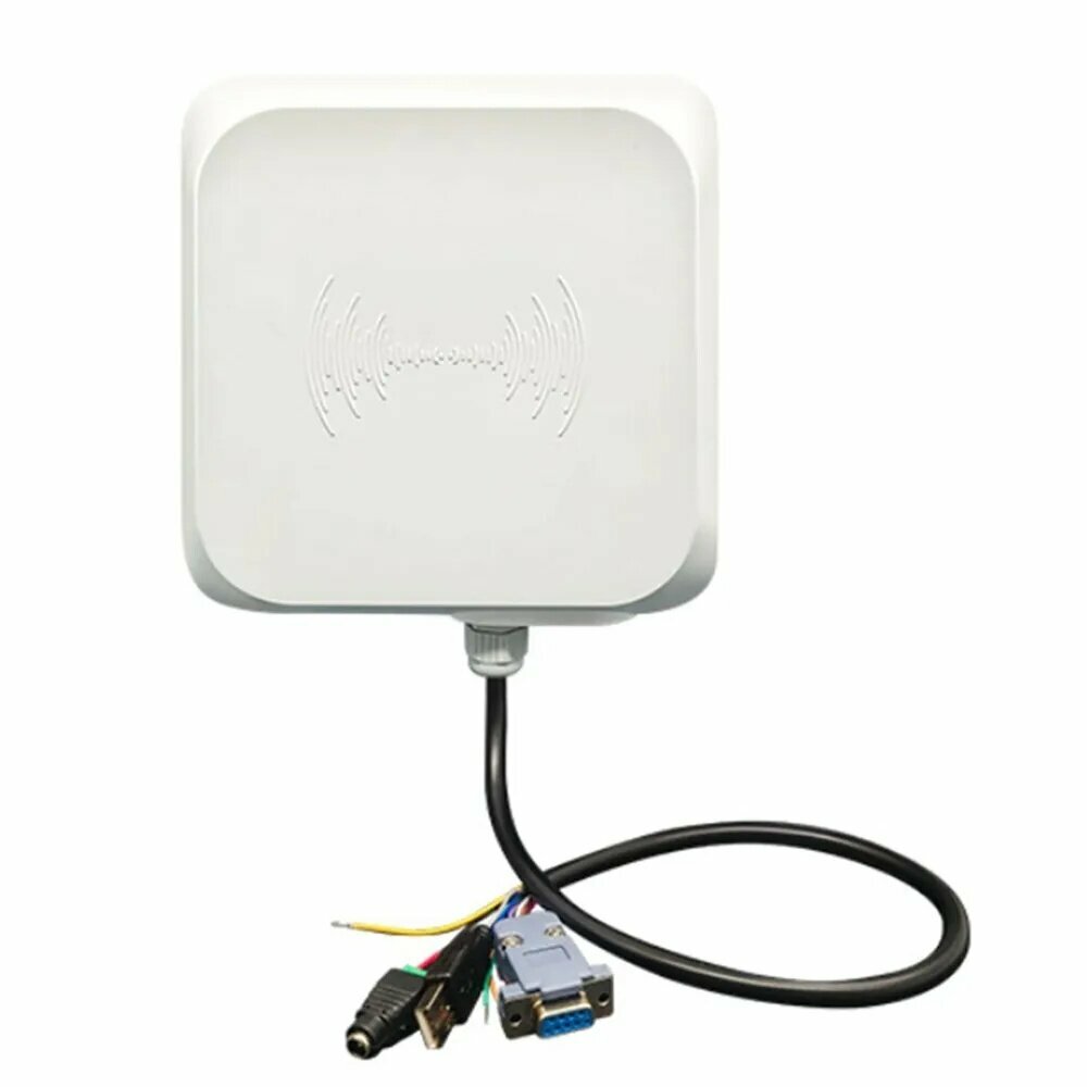 Считыватель UHF RFID с большим радиусом действия 0 5 м, интерфейсы RS232/485/Wiegand26, встроенная антенна 7 дБи, поддержка считывания нескольких меток
