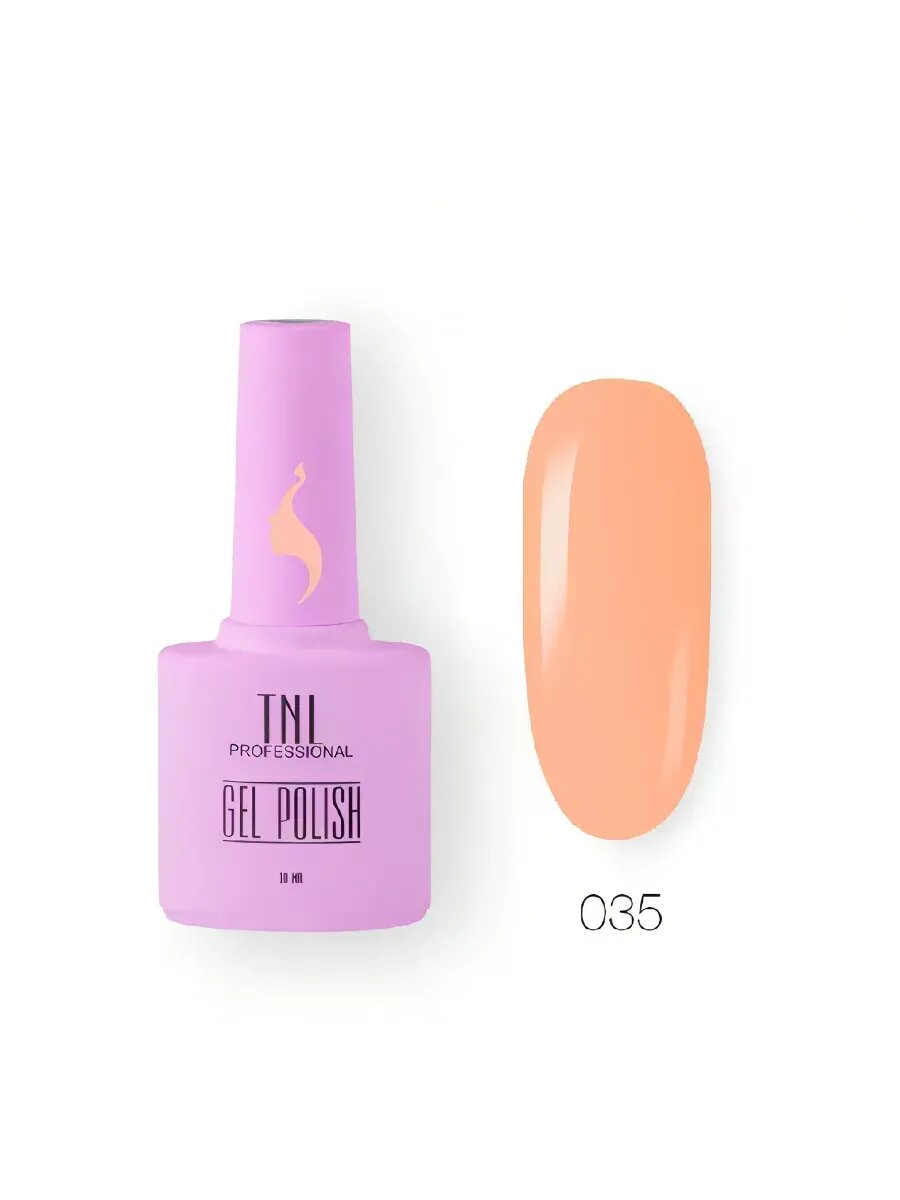 Гель-лак TNL 8 Чувств №035 - персиковый (10 мл.)