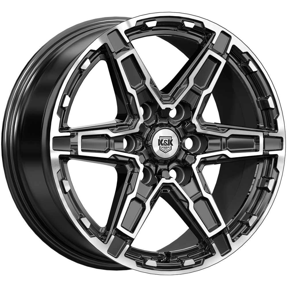 Диск автомобильный K&K Дистрикт 8x18 6x139,7 ET25 106,1 Алмаз черный