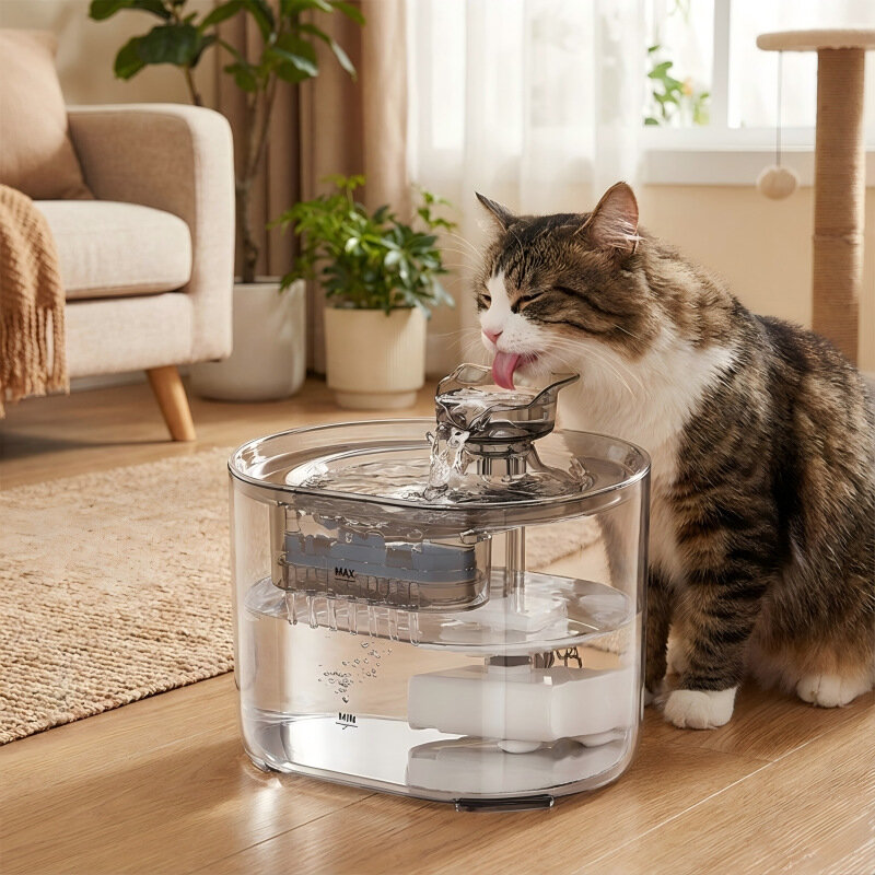 Amazon Hot Sale Cat Автоматический циркуляционный диспенсер для воды Pet Автоматический питатель для воды Мобильная собака Фонтан Фильтрованная чаша для воды