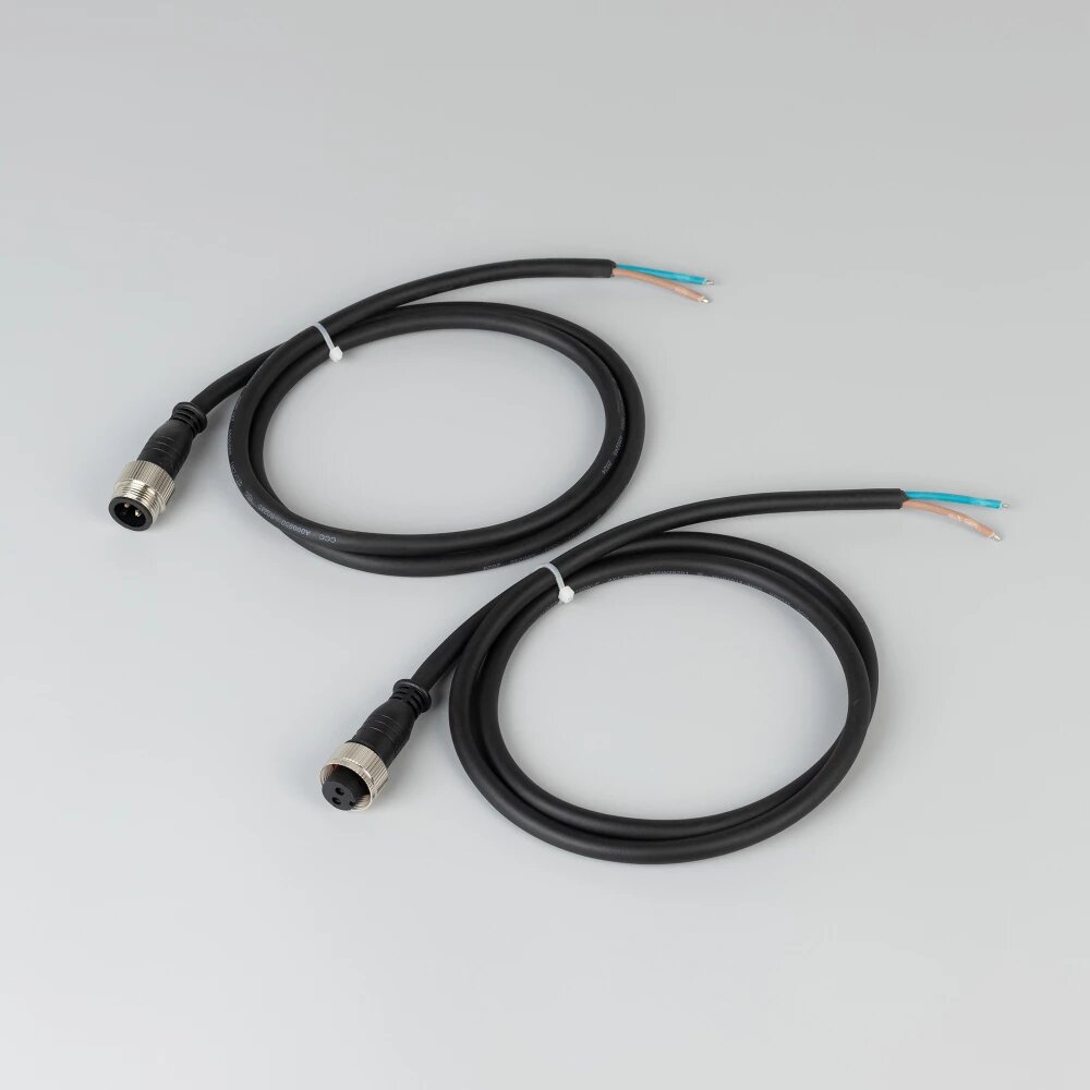 Коннектор питания ARL-LINE-1000-2pin (24-48V) (Arlight, IP67 Пластик, 3 года) 048296