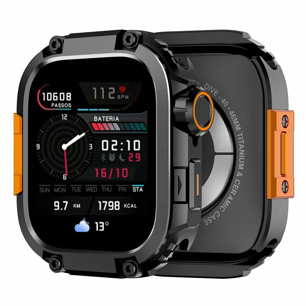 Металл + ПК крышка для apple watch 11 46mm, защитный чехол для iwatch 10 46mm, Аксессуары для умных часов