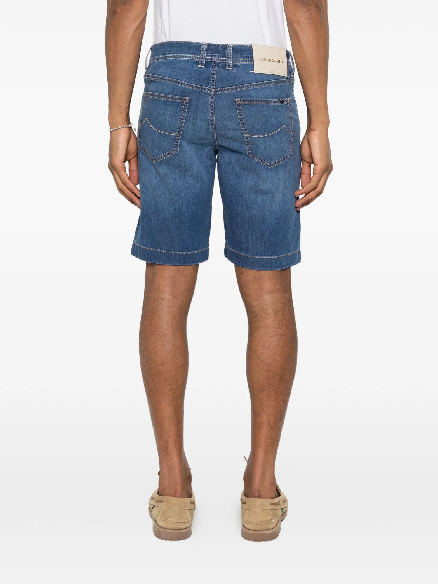 Шорты Jacob Cohen Logo-patch shorts, размер M, синий — фото 1