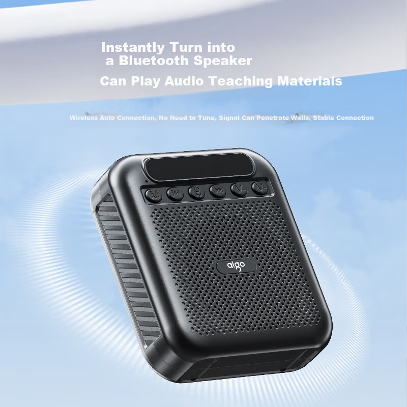 Aiguozhe портативный Bluetooth-колонка для учителей гидов на открытом воздухе с TF-картой USB микрофоном проводная