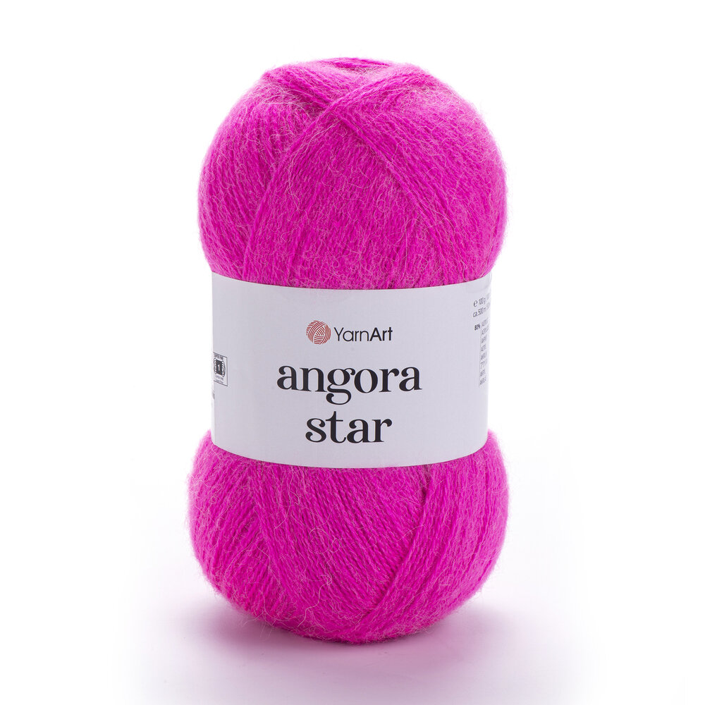 Пряжа для вязания YarnArt Angora Star 174 розовый леденец 100 гр/500 м 20% тонкая шерсть, 80% акрил