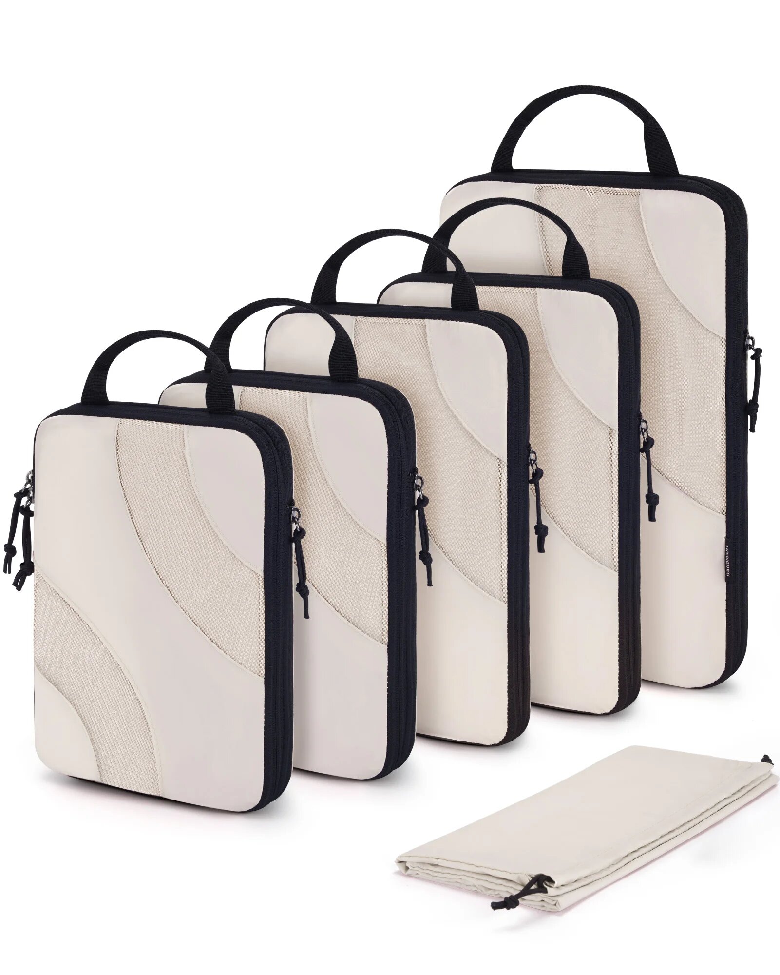 BAGSMART Пакеты для одежды, светло-желтый, набор 4 шт
