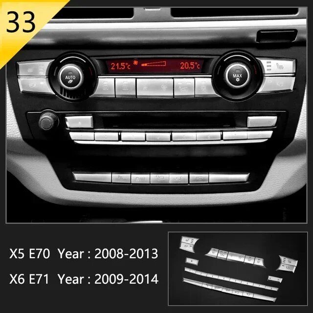 Декоративная наклейка центрального управления BMW X5 E70 X6 E71 Type 33