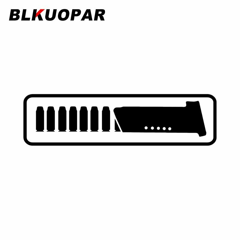 BLKUOPAR загрузочный пистолет, пожалуйста, ожидайте, автомобильная наклейка, индивидуальная JDM, простая наклейка, окклюзия, царапины, ноутбук, автомобильные аксессуары