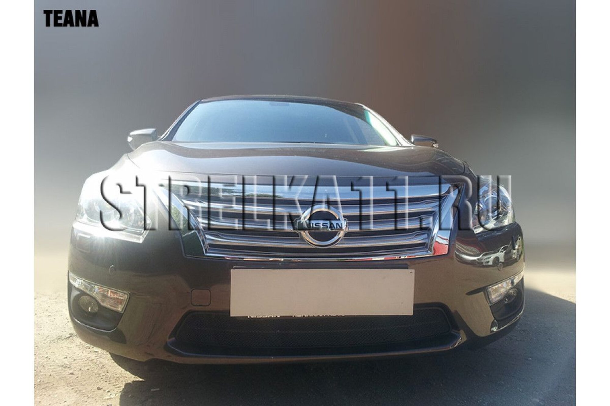 Защитная сетка радиатора с окантовкой и защелками для Nissan Teana 2014-2020 (III)