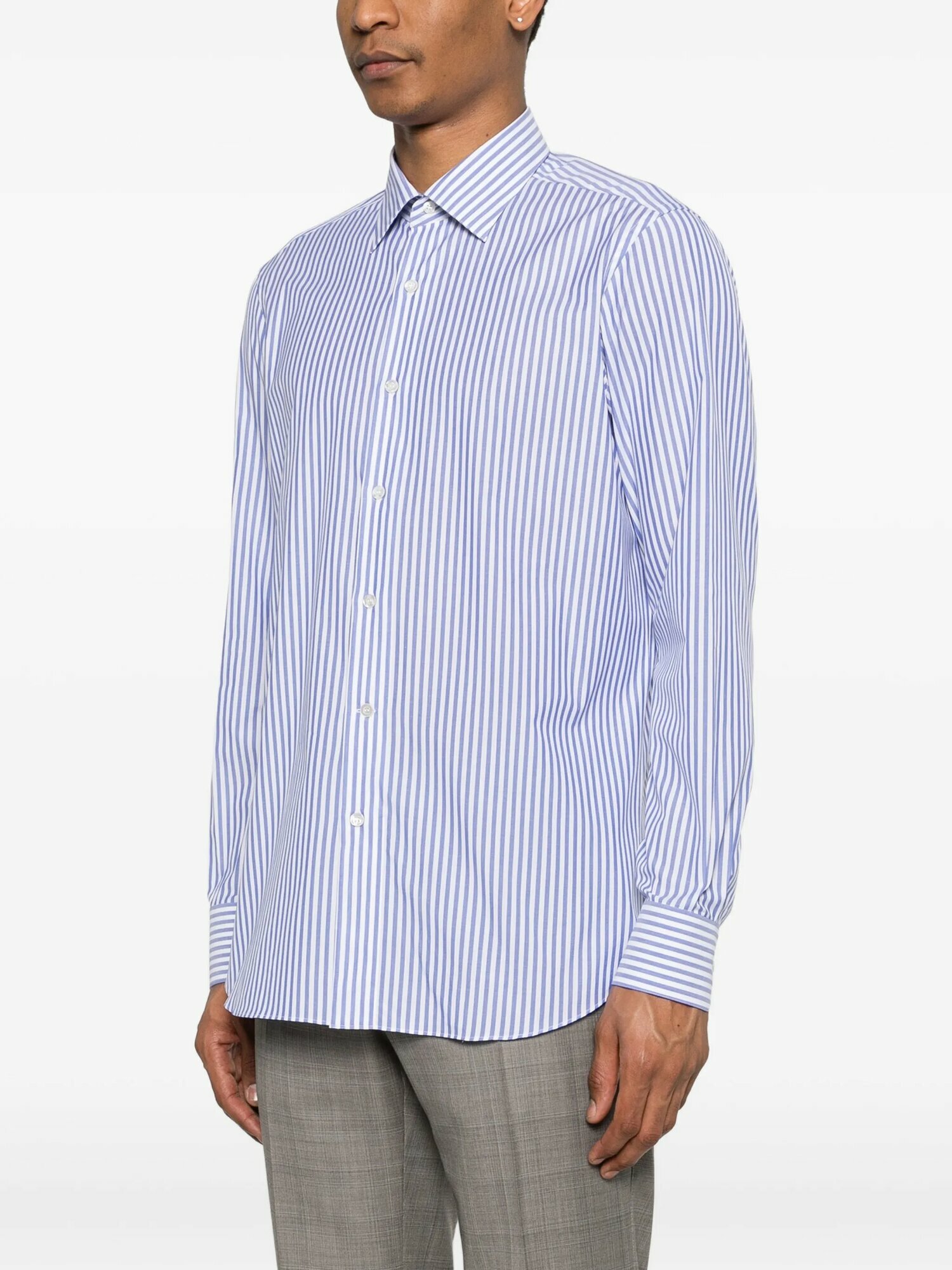 Рубашка Fray Striped shirt, размер XS, blue — фото 1