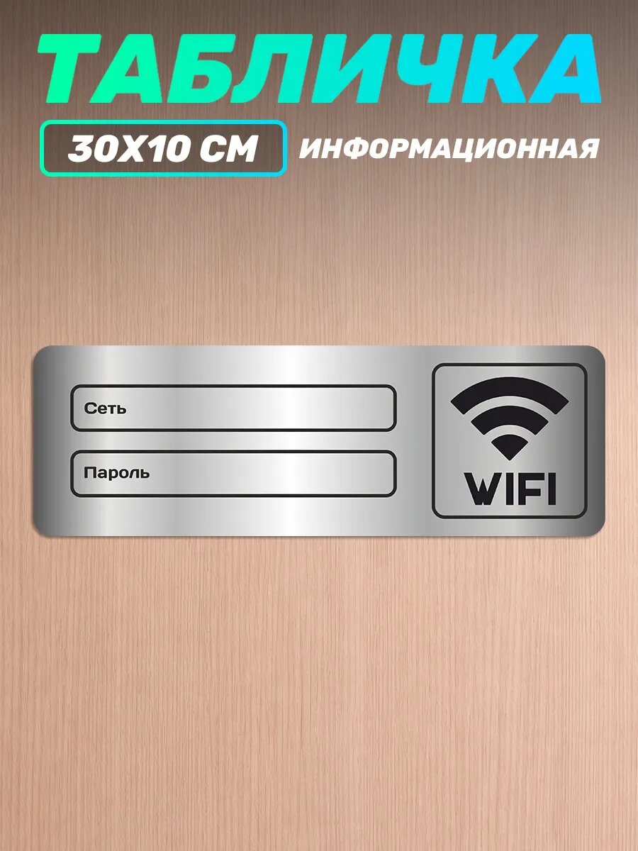 Табличка на дверь информационная Wifi
