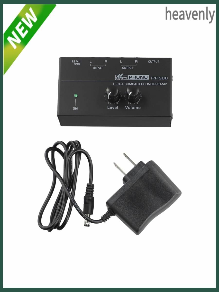 Сверхкомпактный Фонокорректор PP500 С Регулировкой Громкости Баланса Высоких Частот Предусилитель Проигрыватель Виниловых Пластинок Американская Вилка