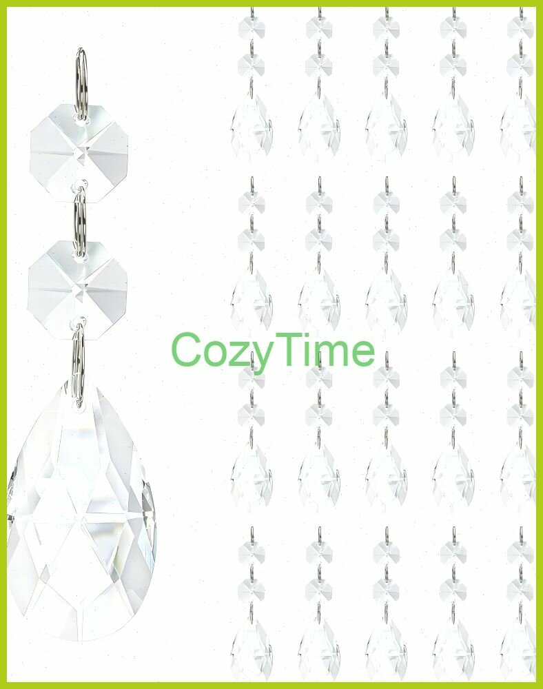20шт хрустальные подвески для люстр (38 мм)