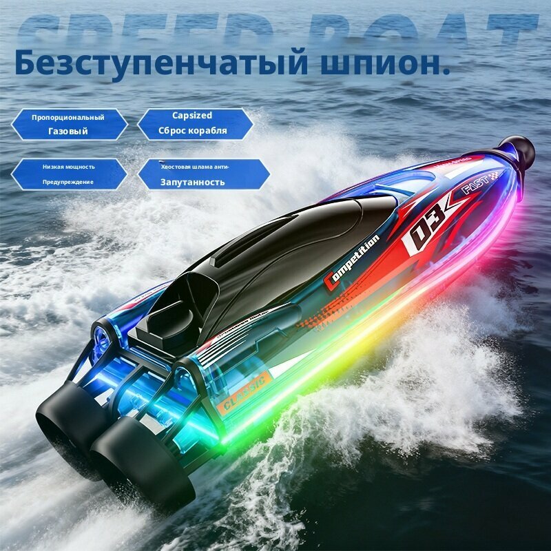 S25 новая красочная легкая водонепроницаемая и ударопрочная бесщеточная лодка с дистанционным управлением 2,4G радиоуправляемая лодка детская водная игрушка