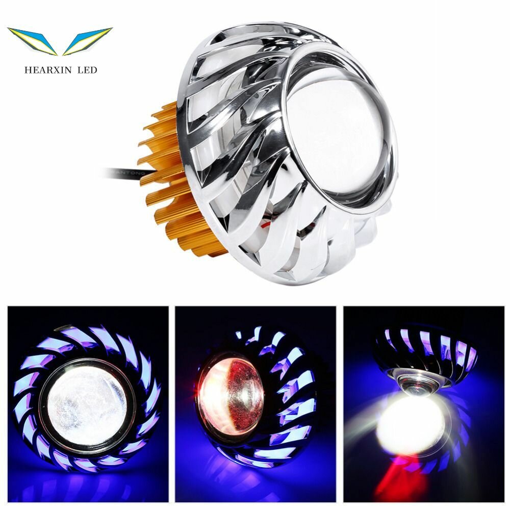 Hearxin LED Лампа автомобильная 1 шт. арт. (LED) Мотоцикл фары диафрагмы ангел глаза