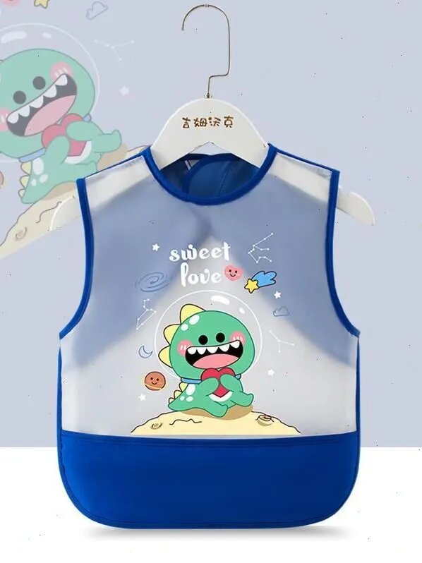 Слюнявчик водонепроницаемый с карманом для малышей, нагрудник для кормления, легко моется, детский