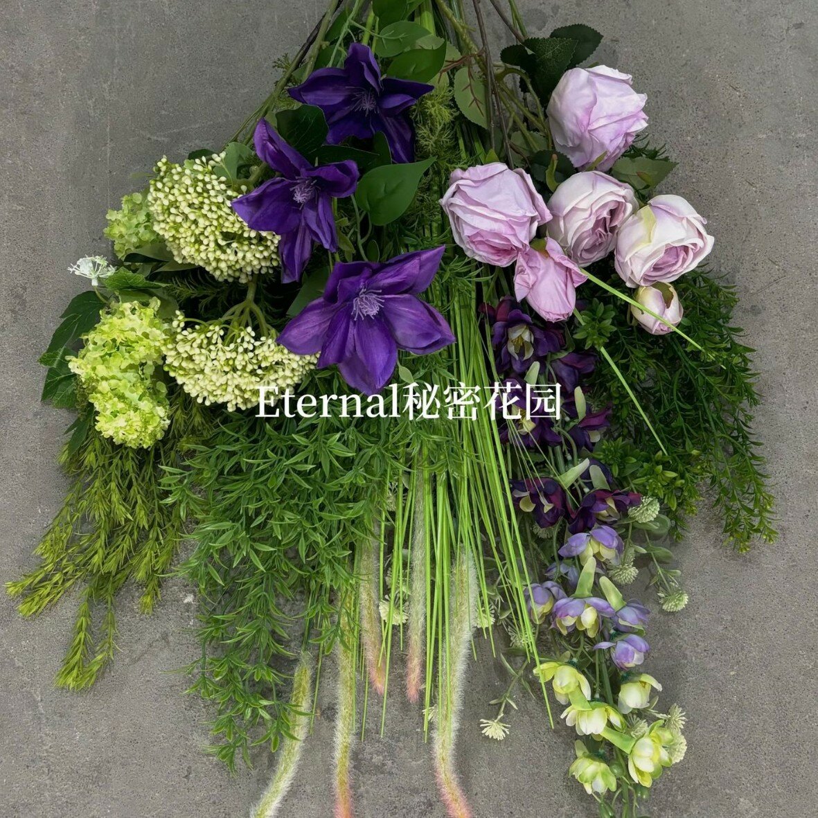 Набор цветочных композиций "Моне", имитация садового стиля, 15 цветов