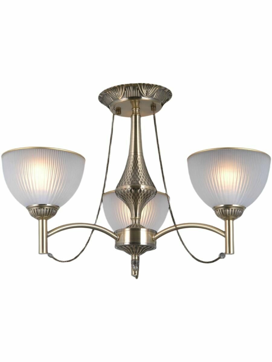 Люстра классика 3 лампочки Е27, цвет бронза.